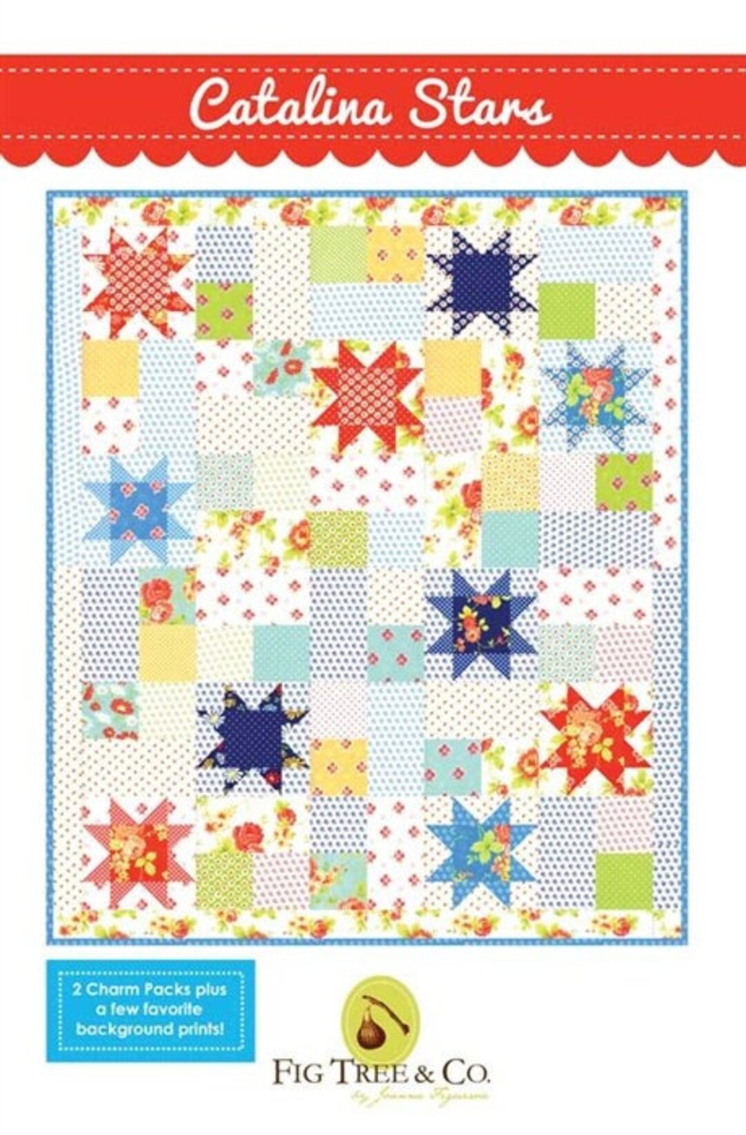 Catalina Stars Printed Quilt Pattern FTQ 1651 Only by Fig Tree Quilts ...