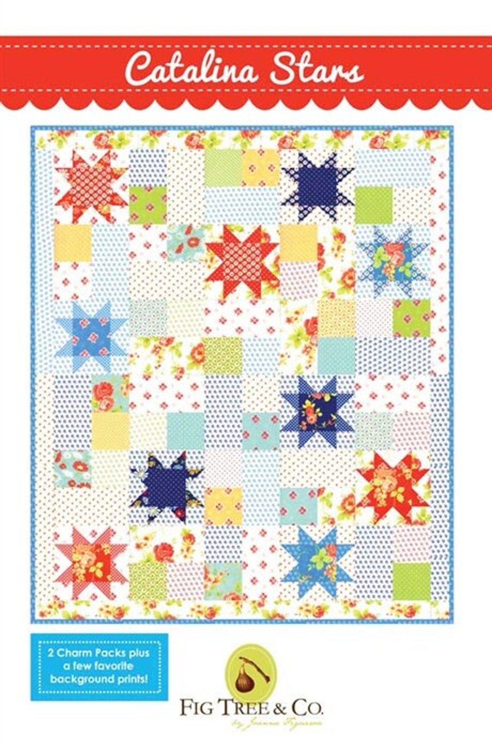 Catalina Stars Printed Quilt Pattern FTQ 1651 Only by Fig Tree - Etsy