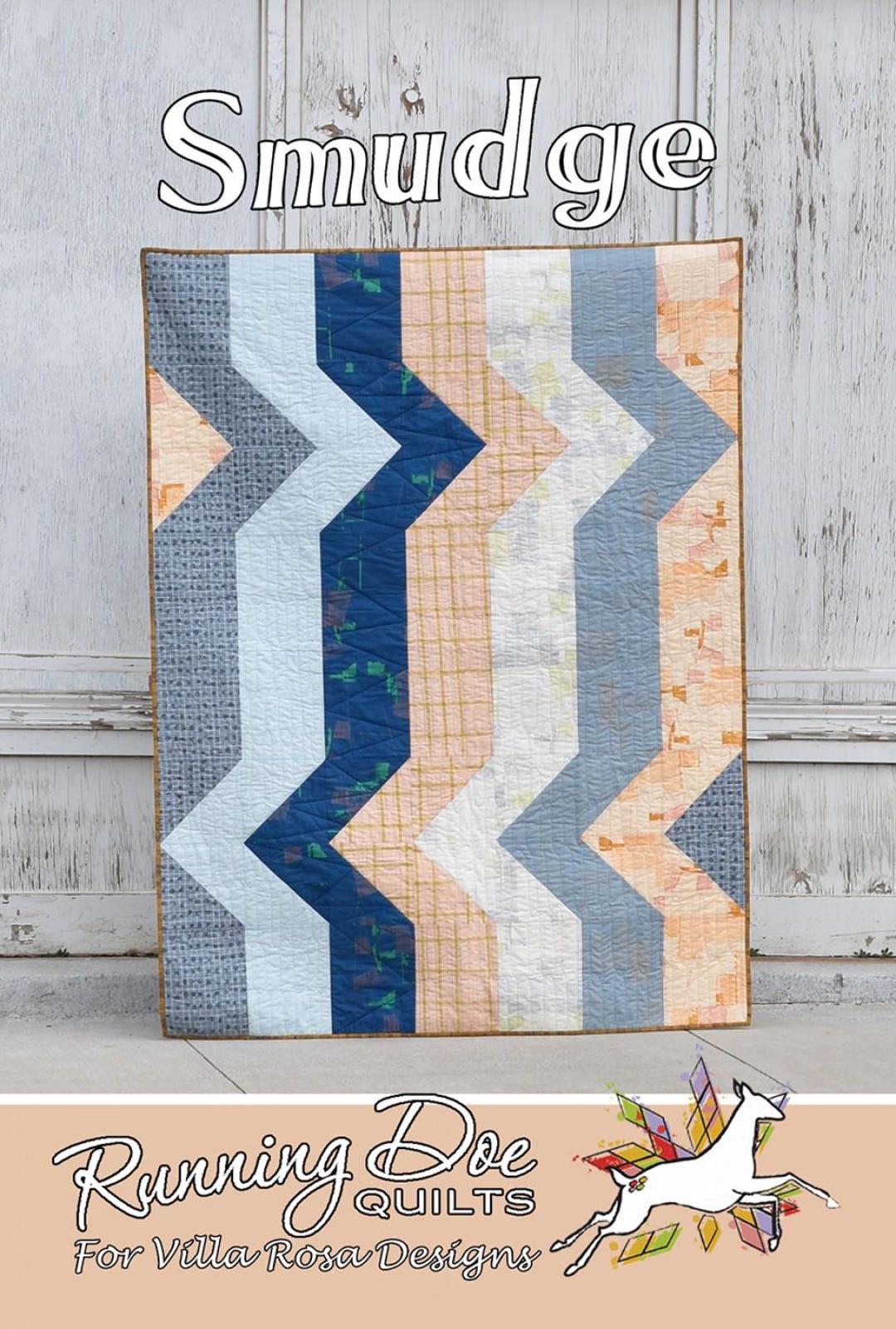 Smudge Quilt Pattern Card by Running Doe Quilts for Villa Rosa Designs ...