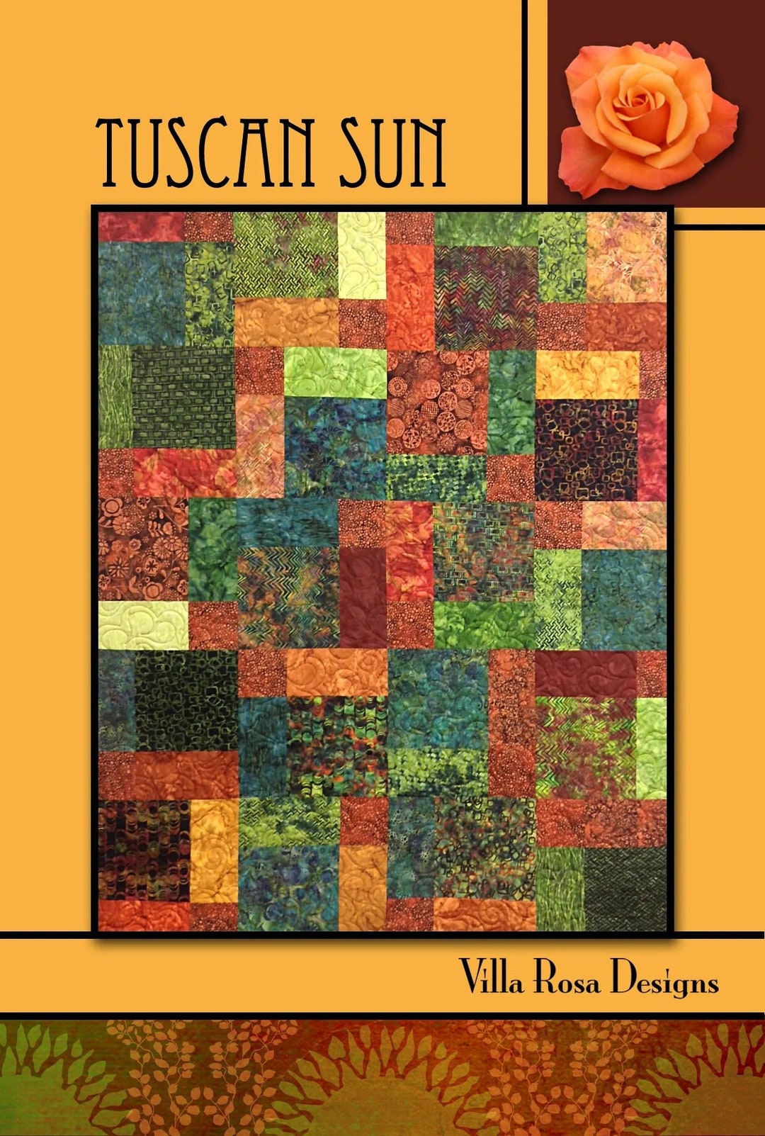 Tuscan Sun Pattern Card for Villa Rosa Designs Finished Size 56"x70" - Etsy