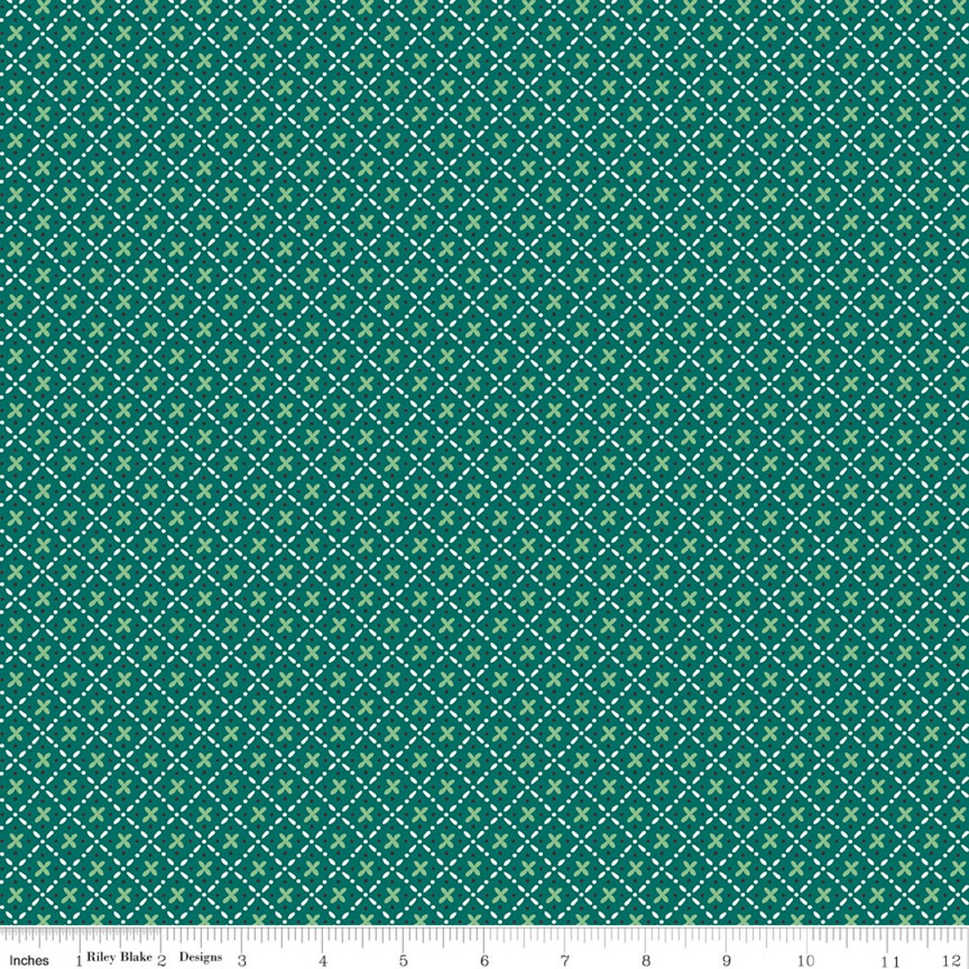 Bee Plaids Jade Bee Plaids Barn Dance C12028-jade by Lori Holt for ...