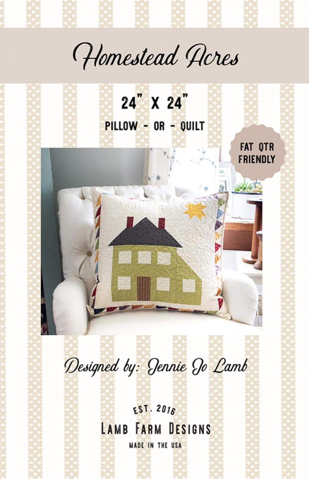 Homestead Acres Printed Quilt Pattern - LFD-122 by Lamb Farm Designs ...