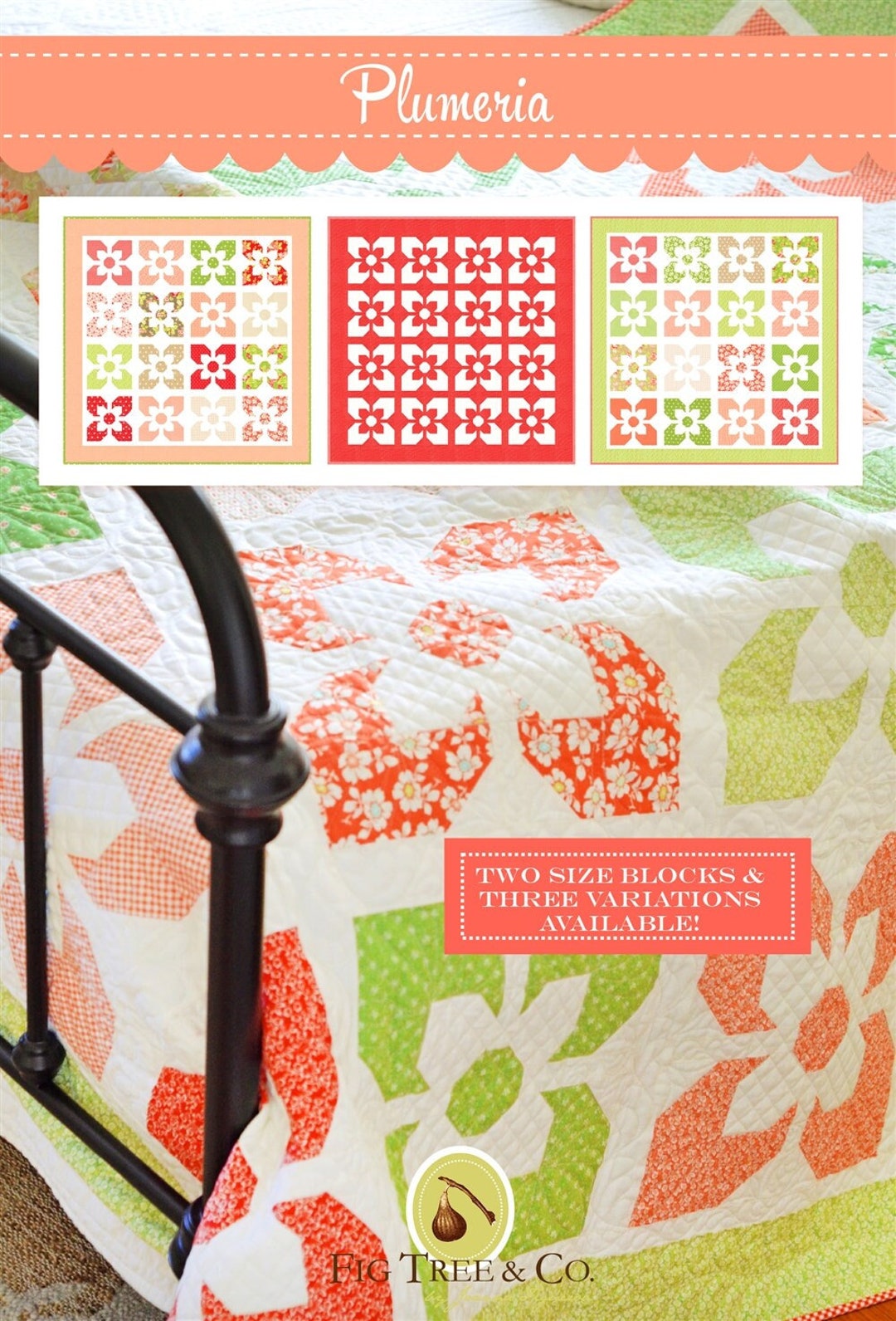 Plumeria Quilt Pattern by Fig Tree Quilts by Joanna Figueroa - 3 Sizes ...