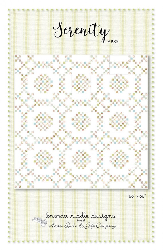 Serenity Quilt Pattern Paper Only by Brenda Riddle Designs for | Etsy