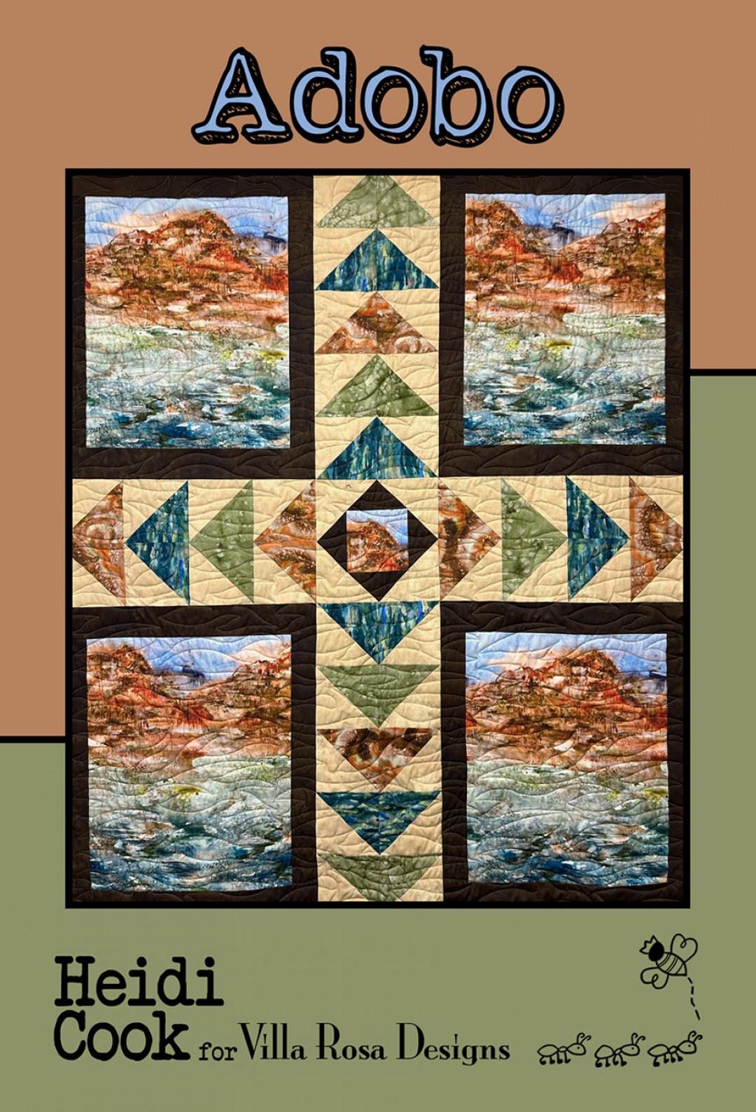 Adobo Quilt Pattern Card by Heidi Cook for Villa Rosa Designs Finished ...