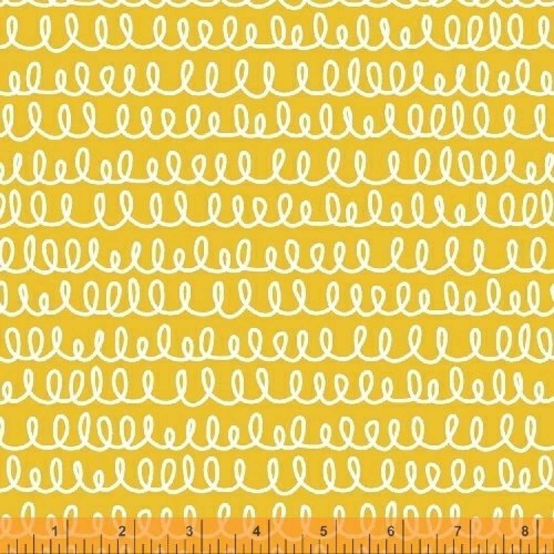 End of Bolt 19 Inches Bounce Yellow Squiggle Lines SKU 51058-8 by ...
