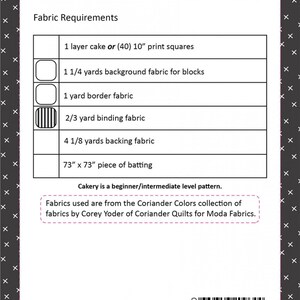 Cakery Quilt Pattern by Coriander Quilts CQ210 87 X 87 - Etsy