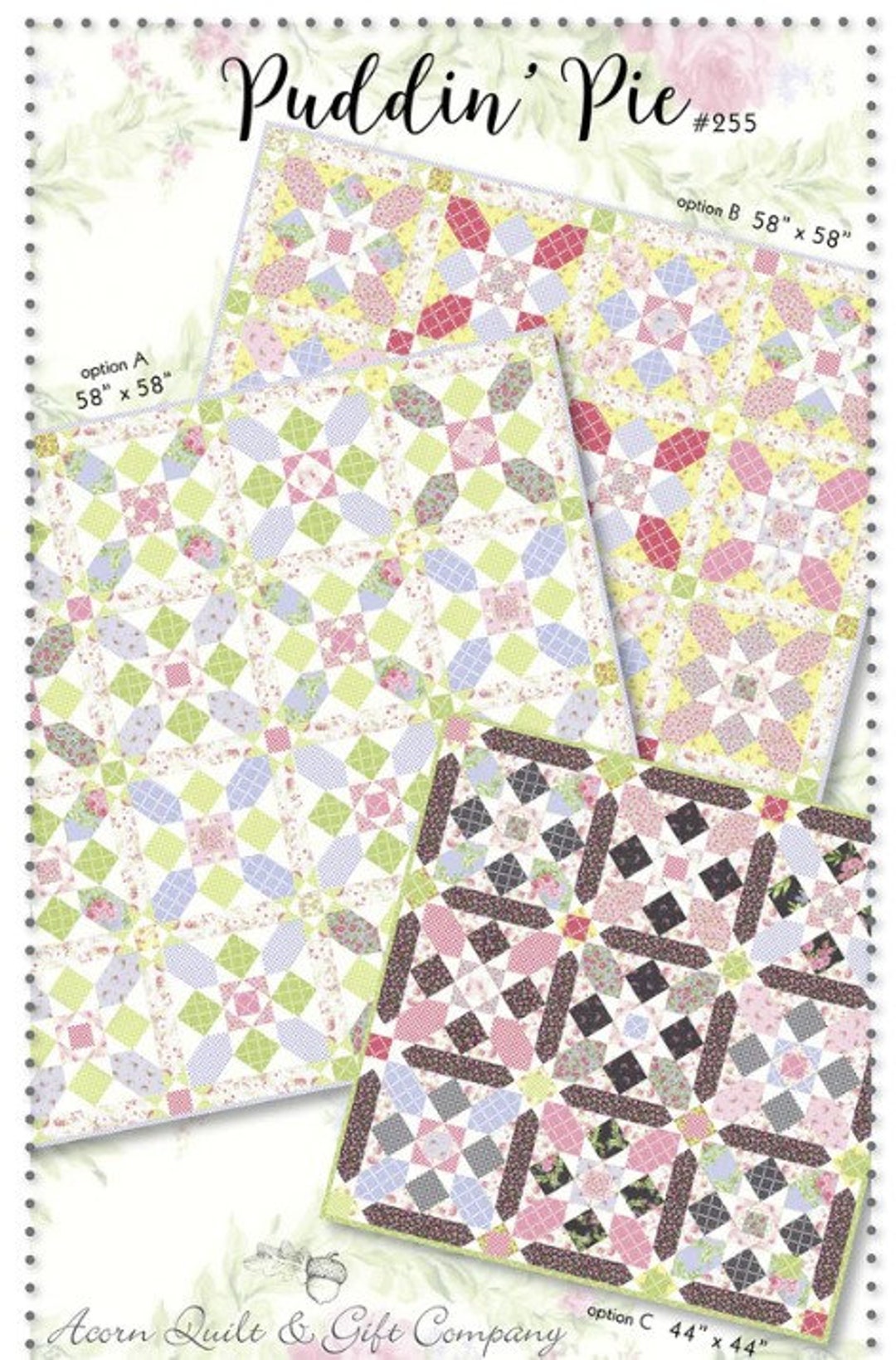 Puddin' Pie Quilt Pattern Paper Only AQ 255 by Brenda Riddle Designs ...