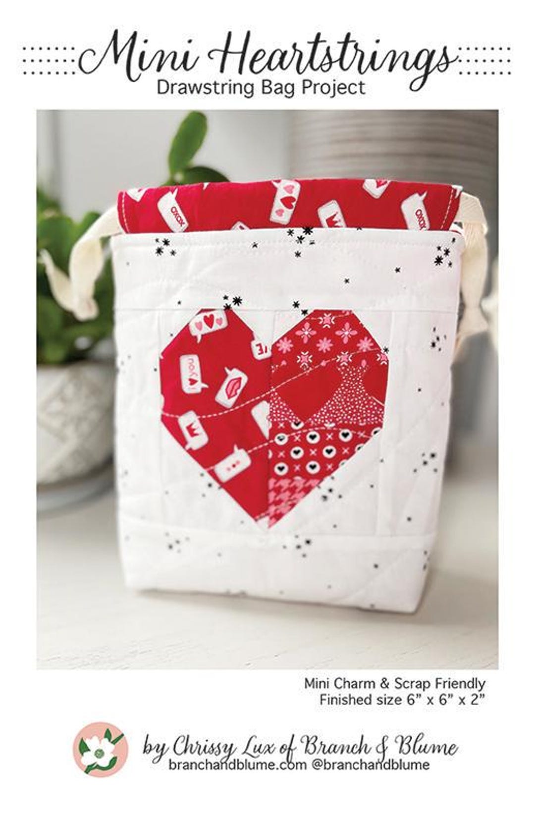 Mini Heartstrings Drawstring Bag Project BNB2404 by Chrissy Lux of ...