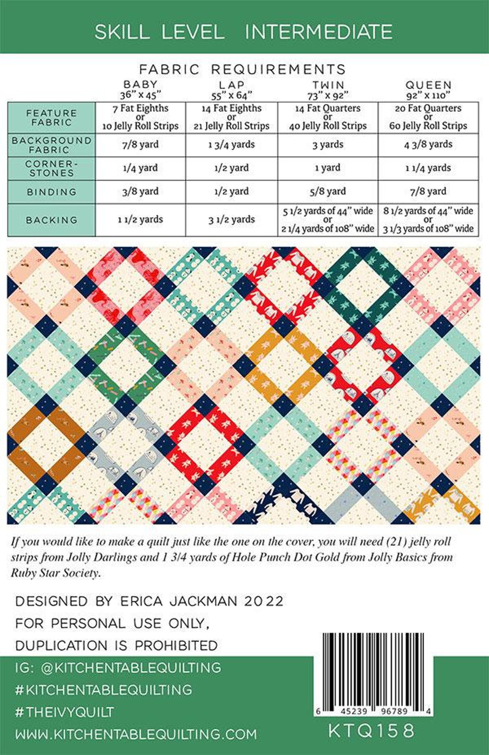 The Ivy Quilt Pattern KTQ158 by Kitchen Table Quilting - Etsy
