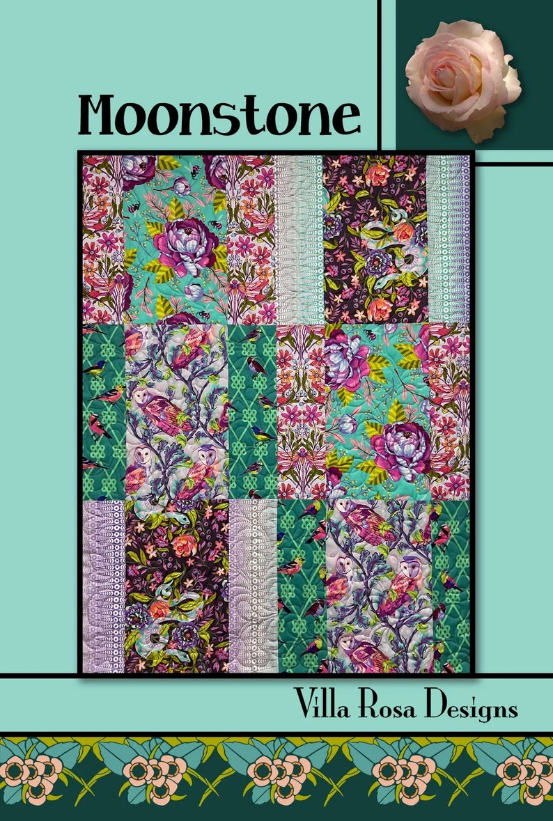 Moonstone Quilt Pattern Villa Rosa Designs Finished 37in X 50in - Etsy