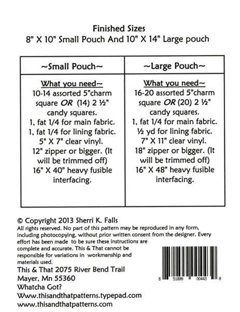 Whatcha Got? Pattern TAT255 by This & That Bin MP - Etsy