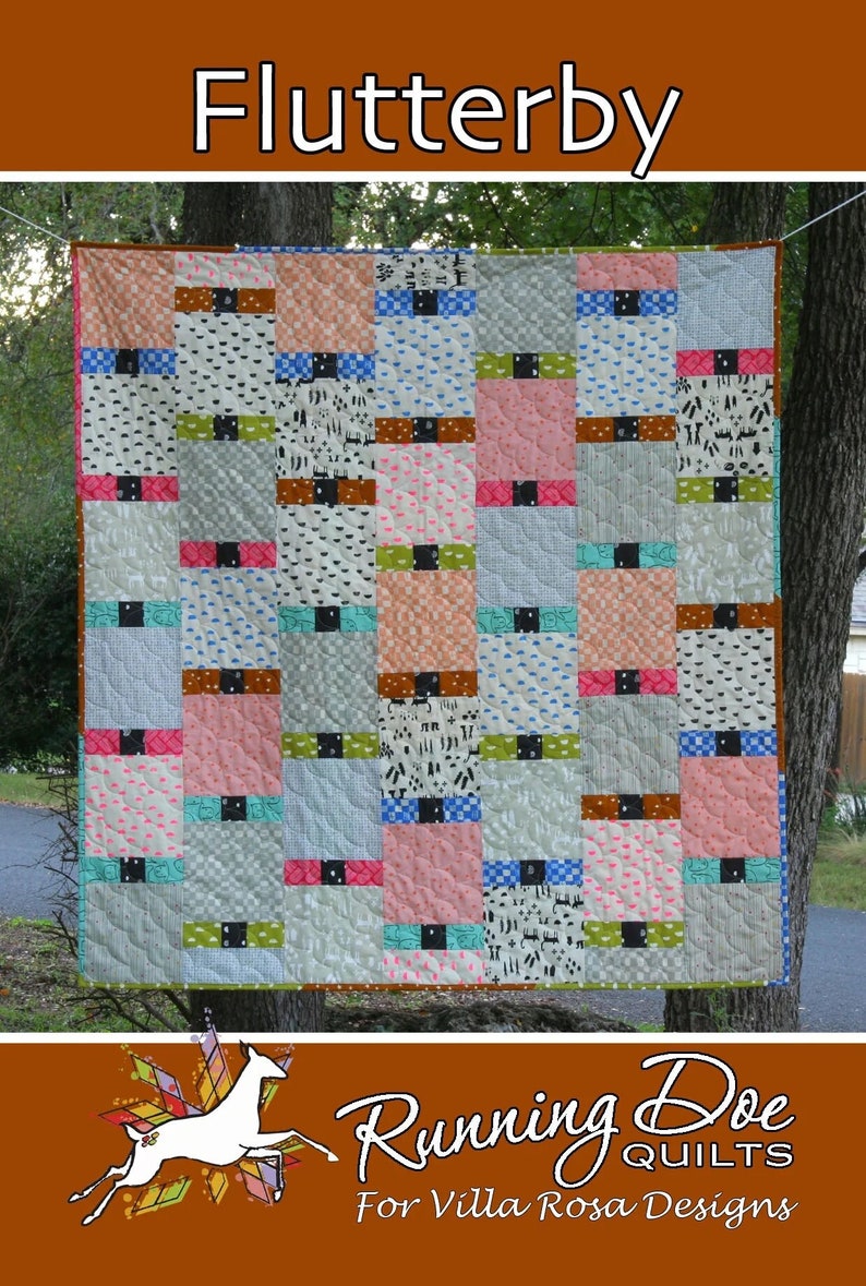 Flutterby Quilt Pattern by Running Doe Quilts for Villa Rosa Designs 56x58 - Etsy
