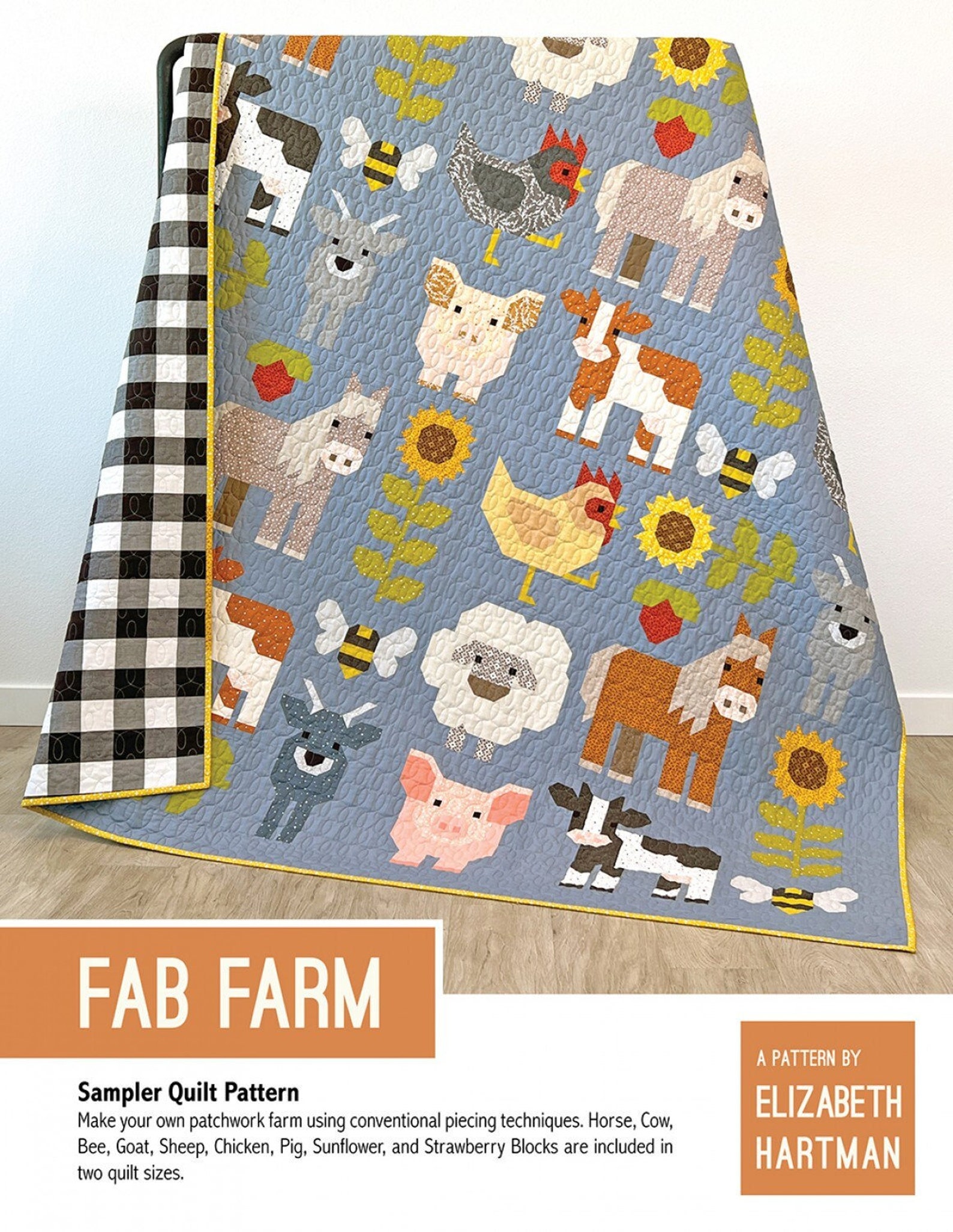 Fab Farm Quilt Pattern EH069 by Elizabeth Hartman Two Sizes Small and ...
