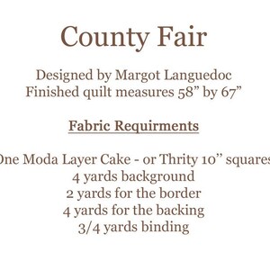 Country Fair Quilt Pattern, the Pattern Basket, Margot Languedoc ...