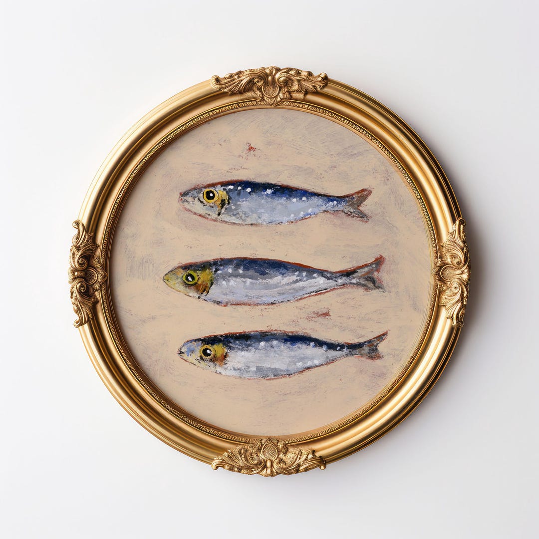 Sardine Art Kitchen Tinned Fish Sardine Art Prints Posters Lake House ...