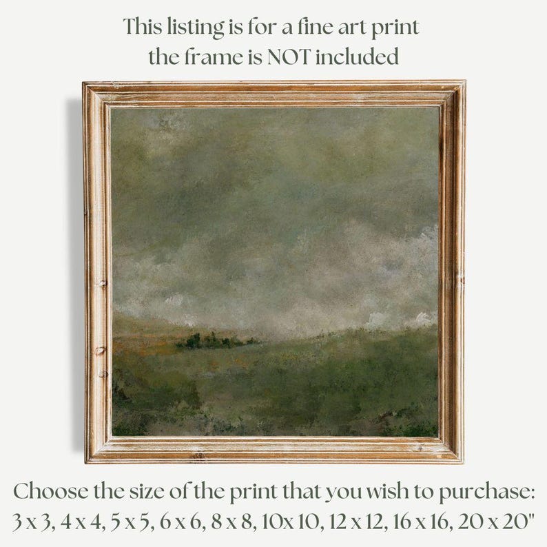 Moody Landscape Art Print English Countryside Art English Cottage ...