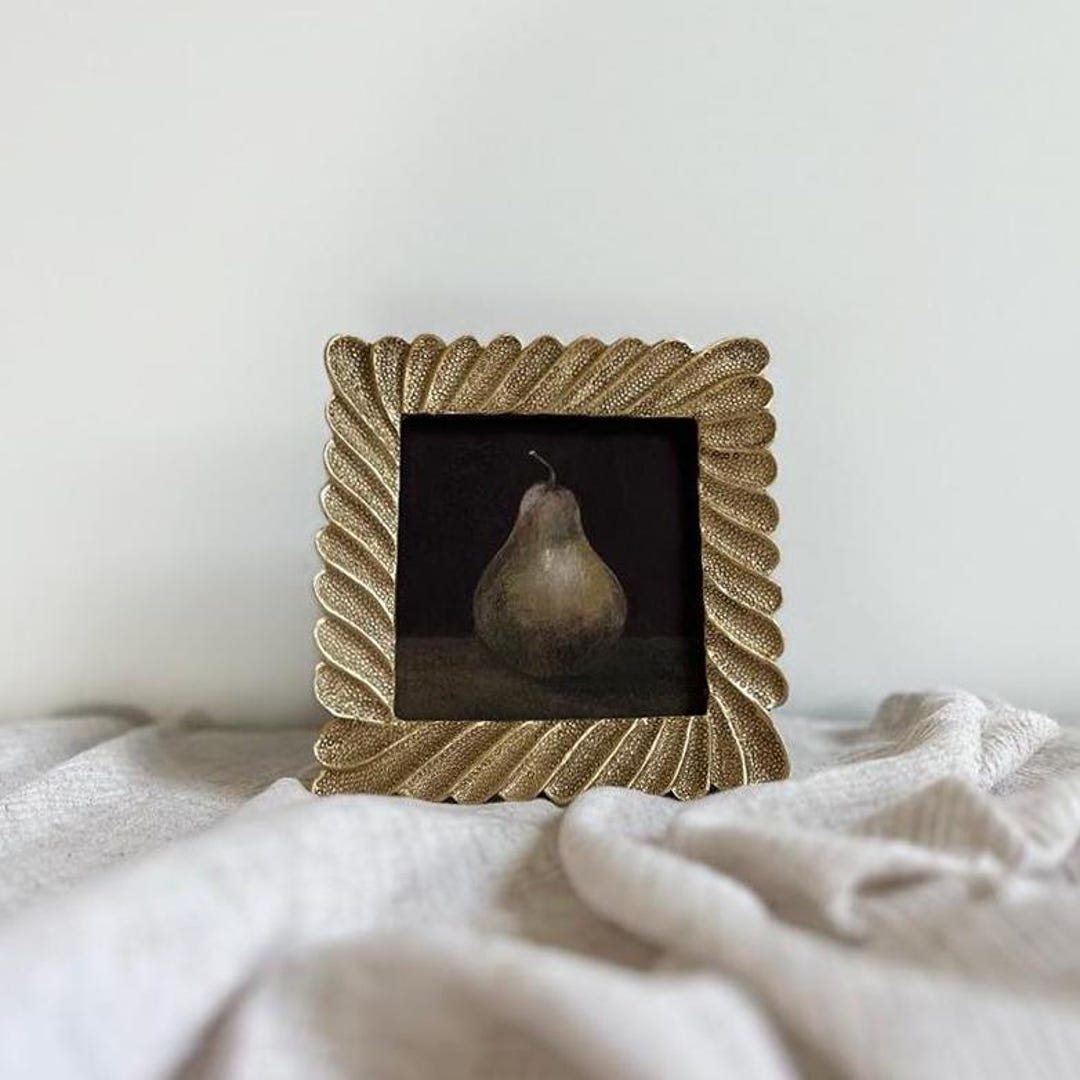 Pear Painting in Square Frame Pear Art Print Antique Pear Decor for ...