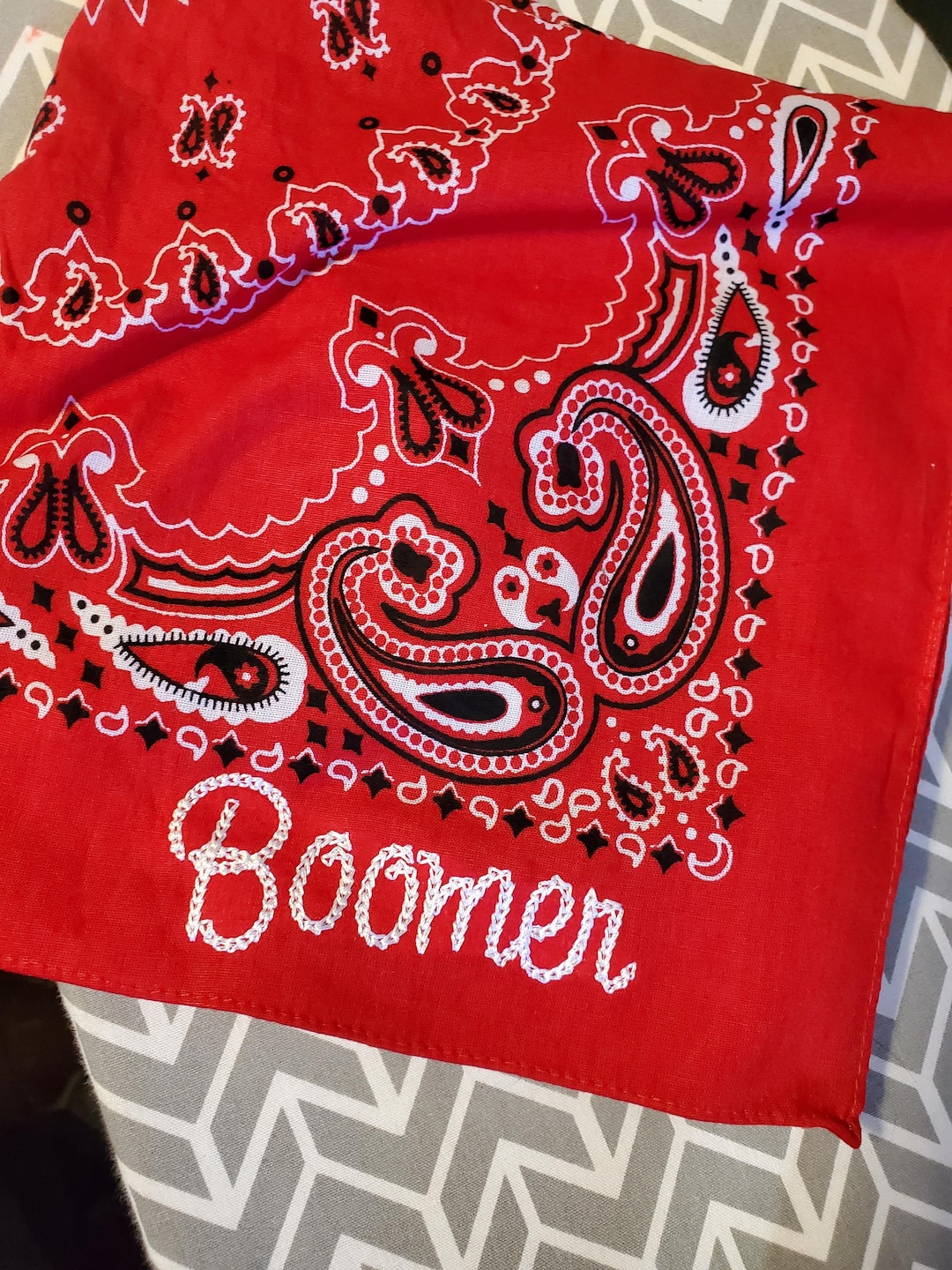 UPDATED Embroidered College School Team Bandana Texas Oklahoma Any ...