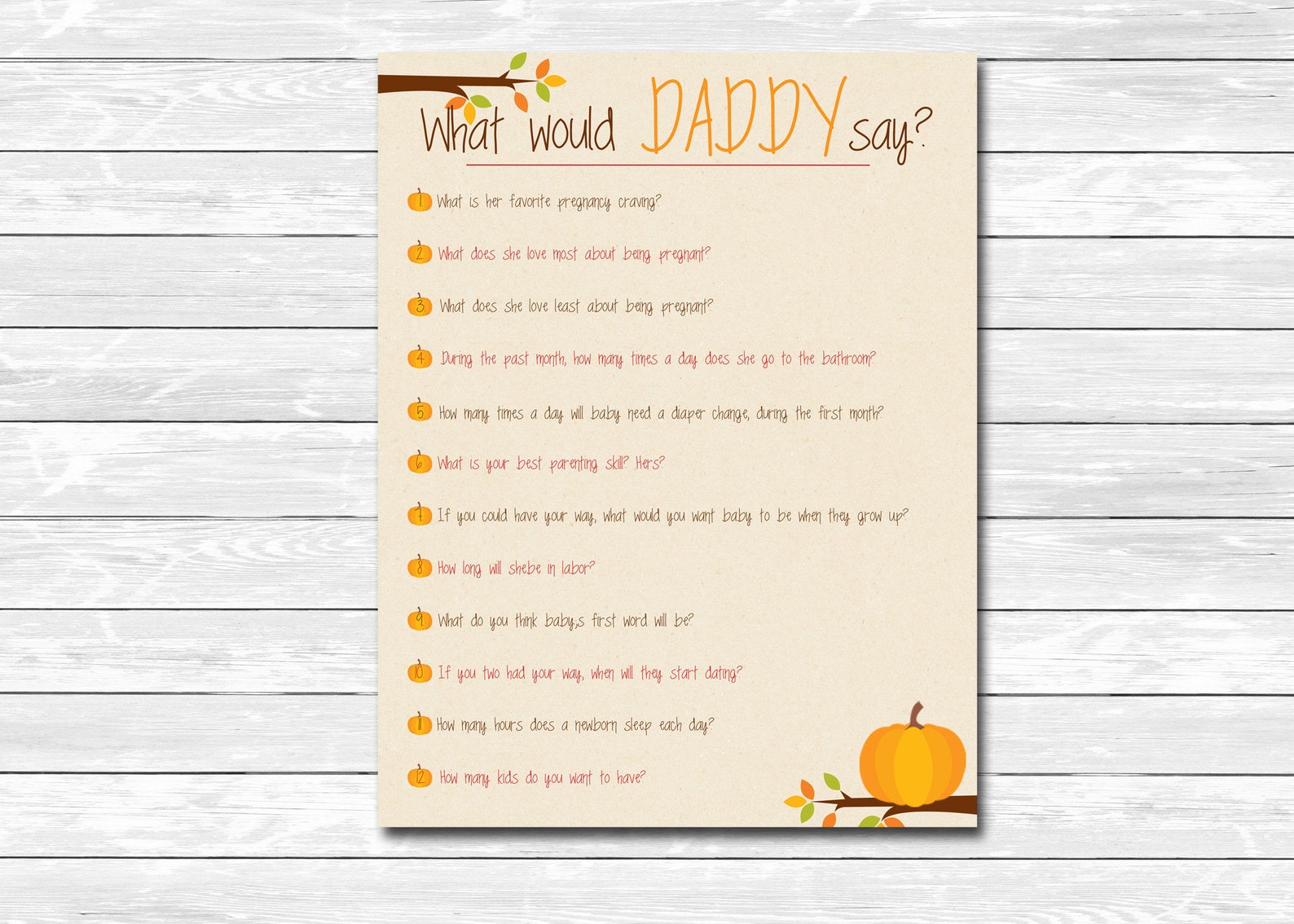 Qu Dir a Pap Juego De Baby Shower Preguntas Para Pap Etsy qu-dir-a-pap-juego-de-baby-shower-preguntas-para-pap-etsy