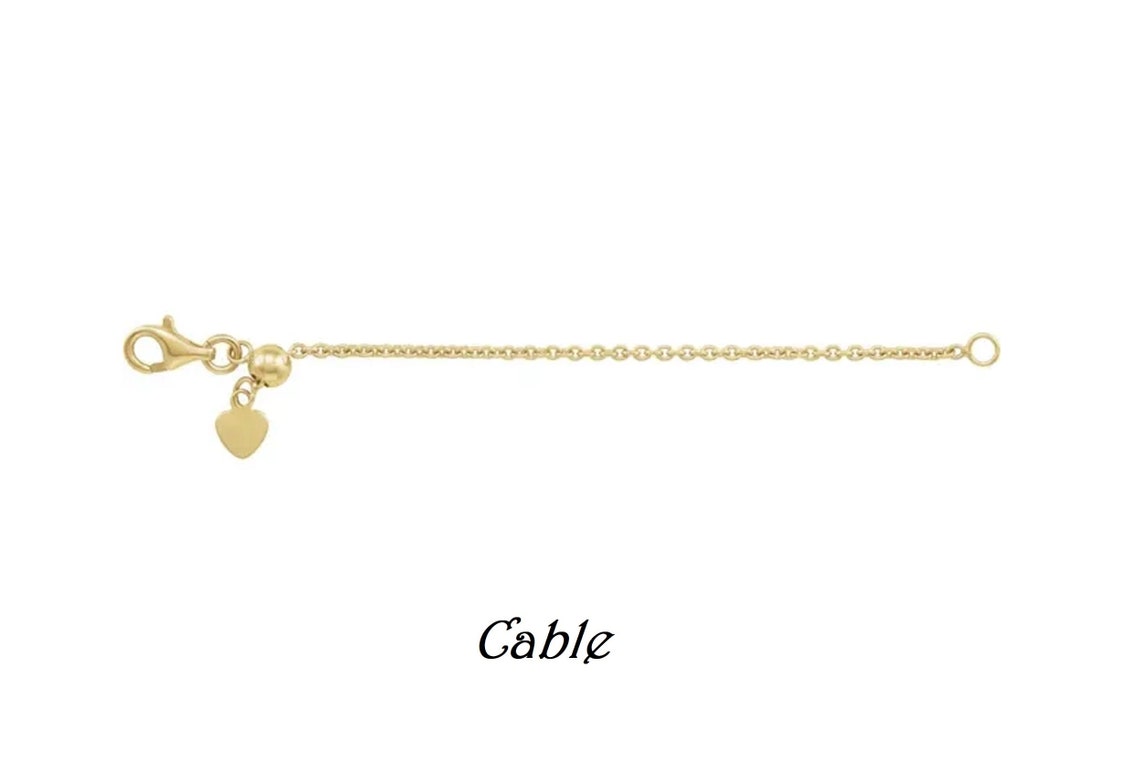 3 Adjustable Chain Extender With Lobster Claw 14k or - Etsy