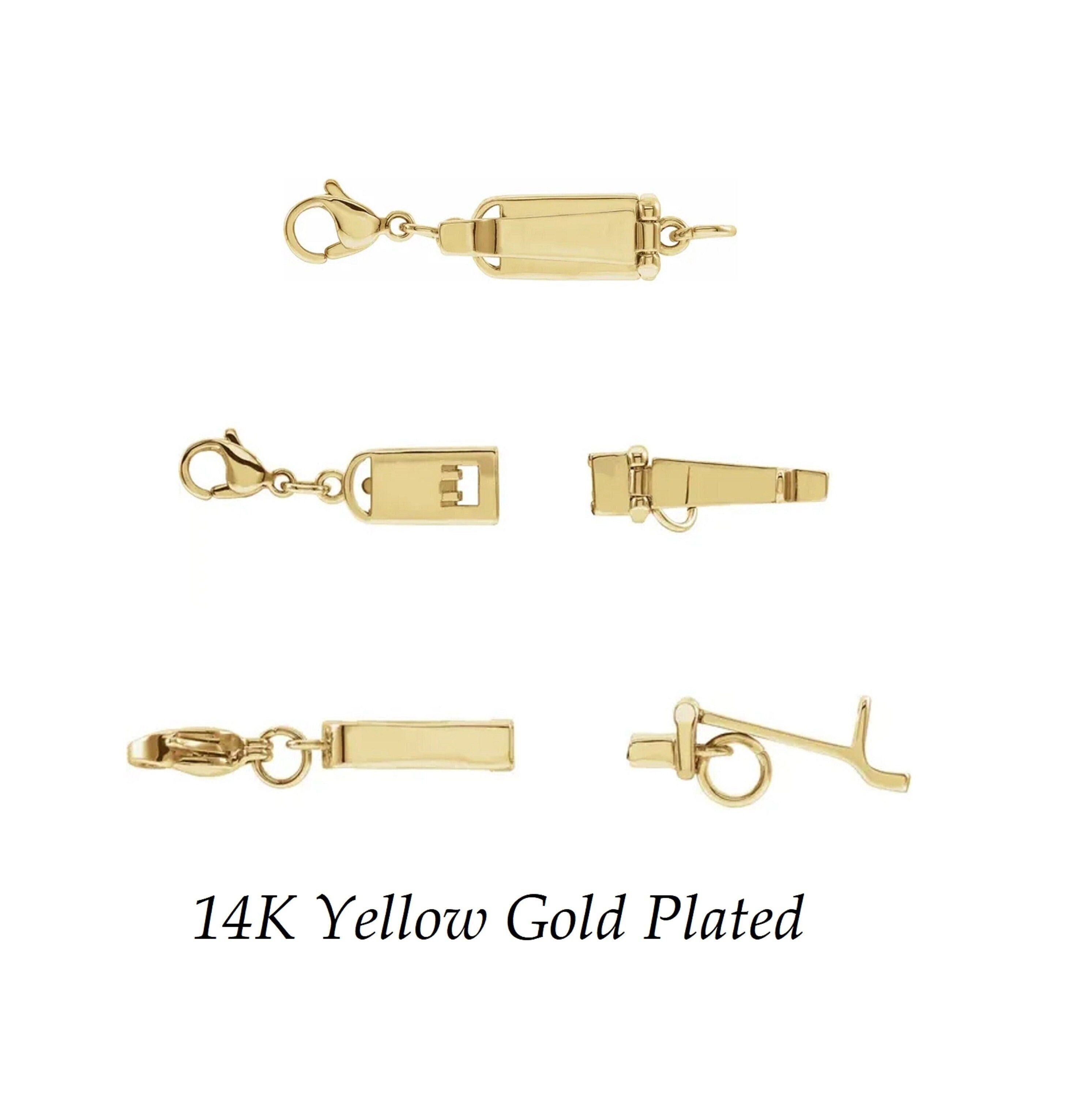 Magnetic Clasp. DEMIKA® 14k GP or SS Heavy Duty Safety Catch, Fold-over Clasp Converter ...