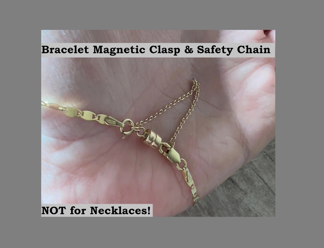 Bracelet Magnetic Clasp and Safety Chain. Magnetic Safety Chain ...