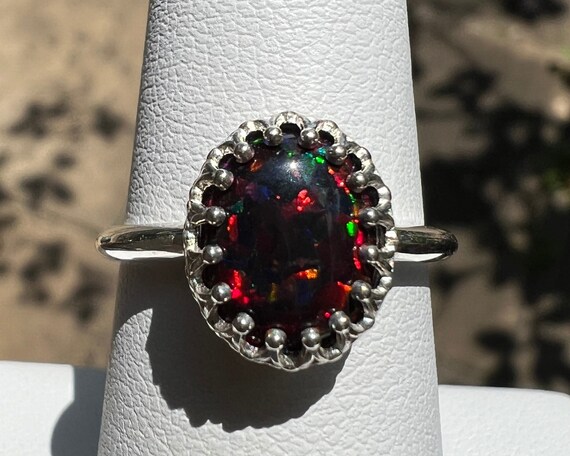 Pure black opal store