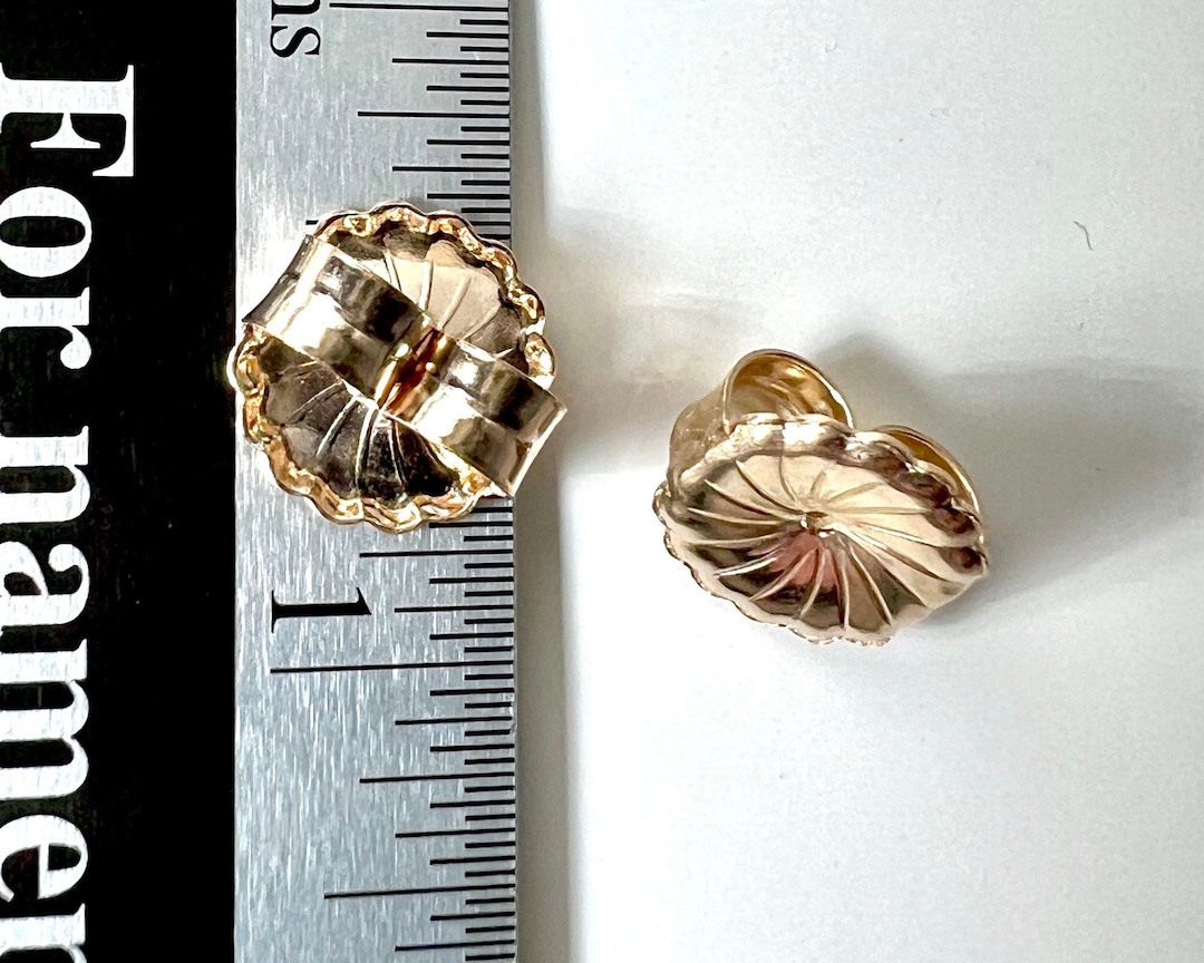 14k, 18k, Plat. Heavy Weight Friction Earring Back, Solid 14K or 18K ...