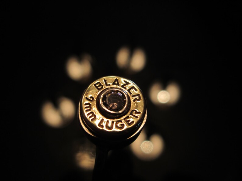 Brass and Sterling Silver Blazer Luger Shell Casing Ring With - Etsy