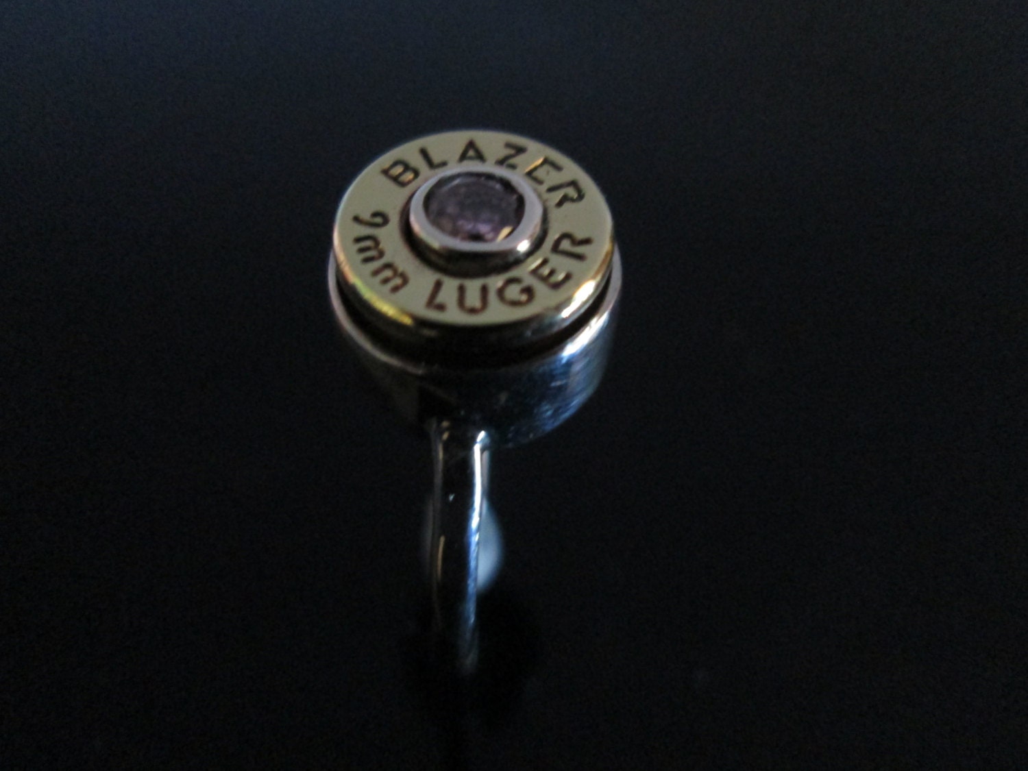 Brass and Sterling Silver Blazer Luger Shell Casing Ring With - Etsy