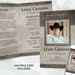 Rustic Brown Funeral Program Template Obituary Template - Etsy