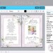 Mauve Floral Funeral Program, Obituary Template, Celebration of Life ...