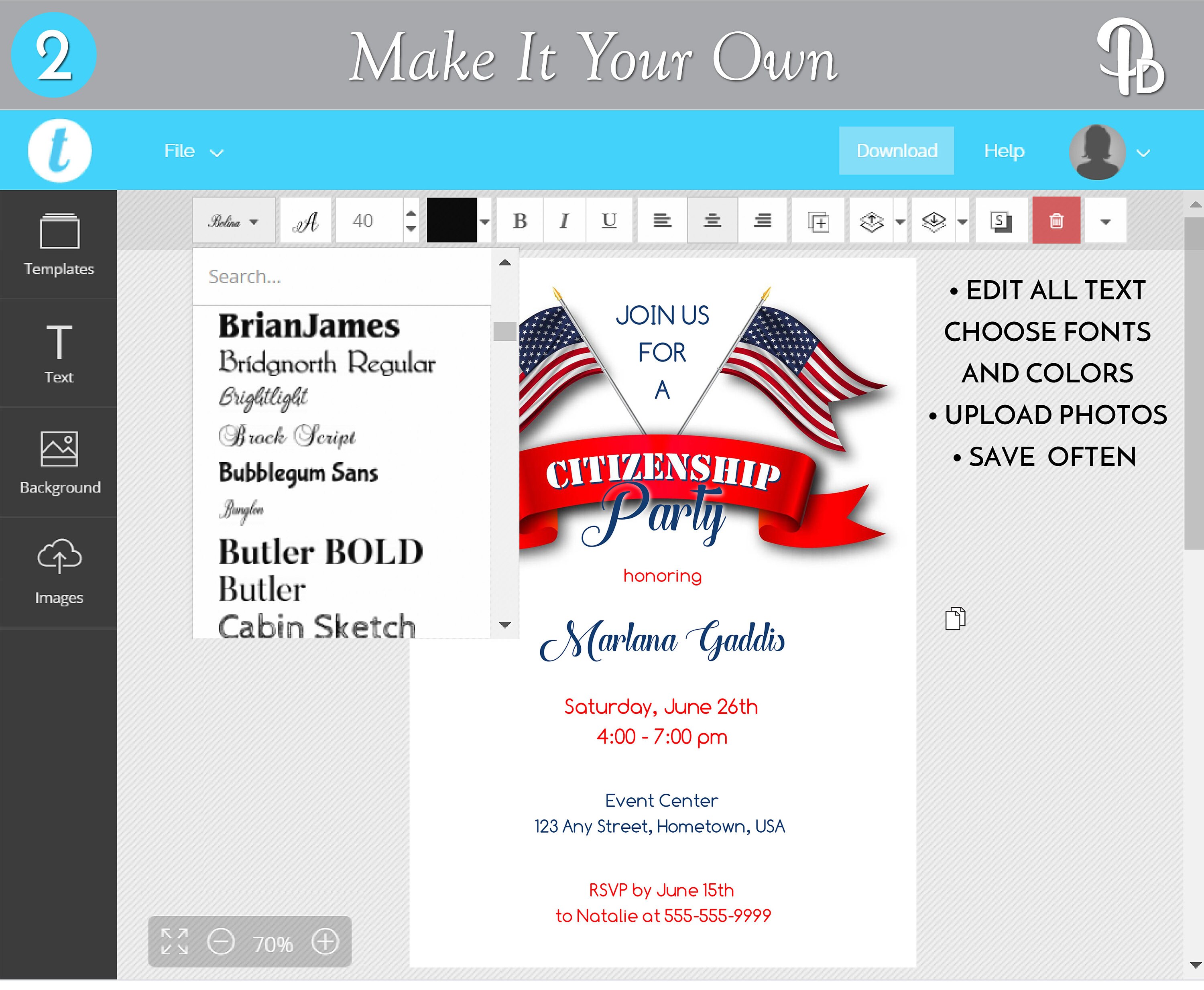 Citizenship Party Invitation Citizenship Celebration | Etsy