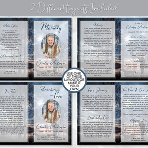 Funeral Program Template for Duck Hunter, Obituary Template, Order of ...