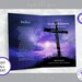 Purple Sunset Cross Funeral Program Template, Obituary/order of Service ...