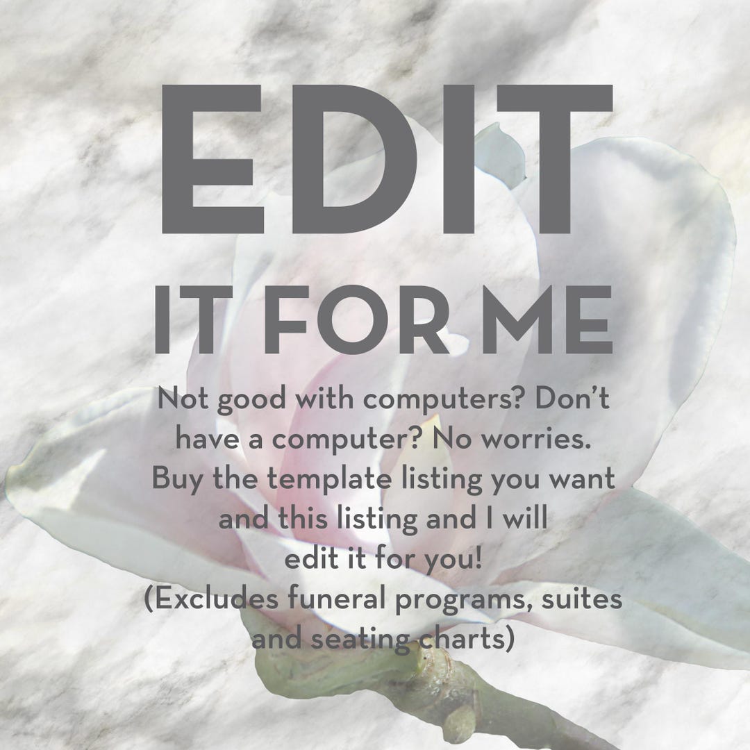 Edit for Me Please! Adding Your Info to an Invitation, Sign, Bookmark ...