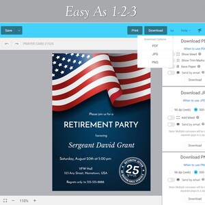 Military Retirement Party Invitation Includes Flyer Templates and ...