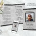 Classic Elegant Gray Funeral Program Template Obituary - Etsy