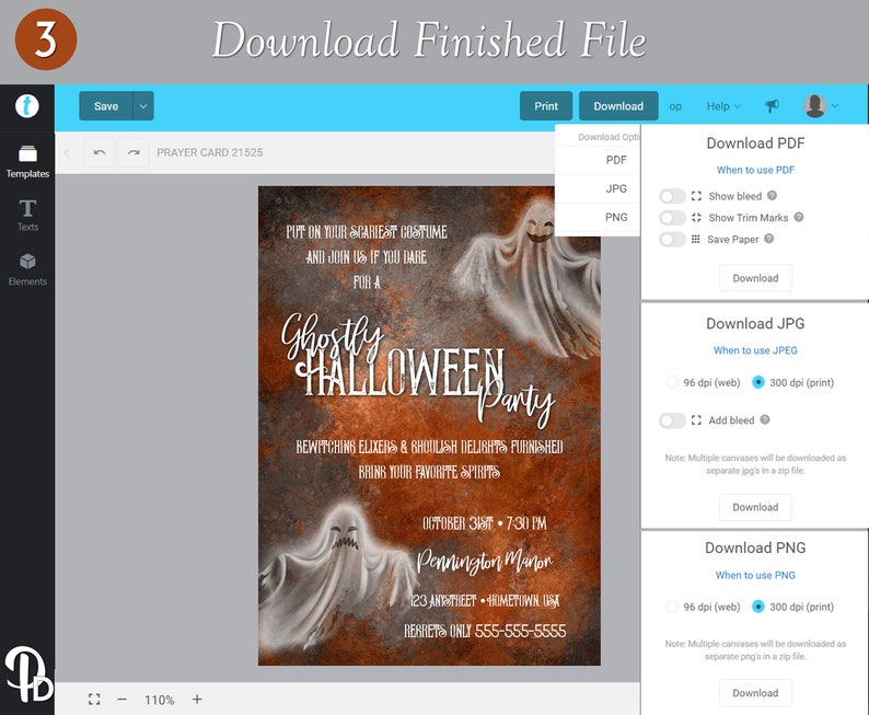 Ghostly Good Time Printable Halloween Costume Party - Etsy