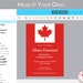 Canadian Flag Citizenship Party Invitation, Citizenship Invite ...