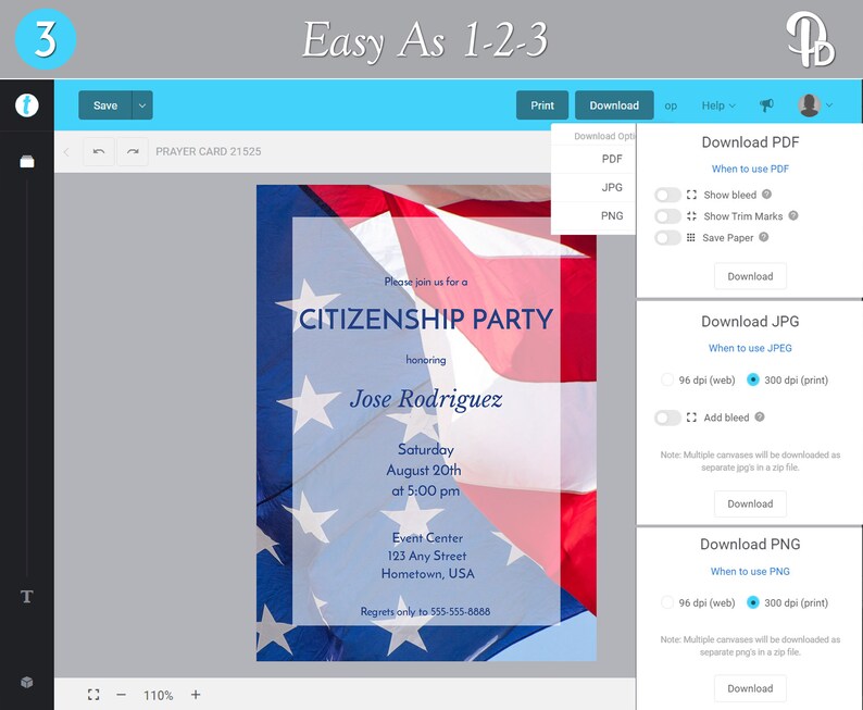 US Flag Citizenship Party Invitation Citizenship Celebration - Etsy