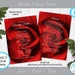Red Rose Funeral Program Template, Obituary/order of Service Template ...