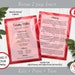 Coral Red Rose Funeral Program Template, Obituary/order of Service ...