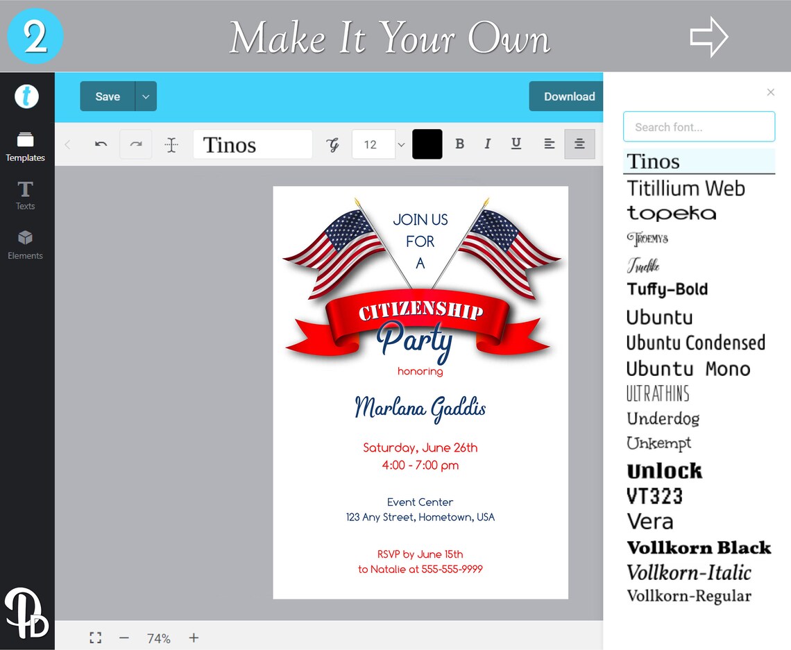 Citizenship Party Invitation, Citizenship Celebration, Naturalization ...