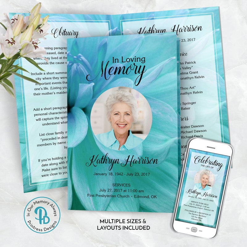 Blue Funeral Background - Etsy