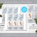 Doves in the Clouds Printable Funeral Bookmark Template, Editable ...