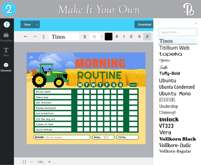 Tractor Children's Daily Routine Charts, Morning Routine Chart, Bedtime ...