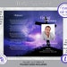 Purple Sunset Cross Funeral Program Template, Obituary/order of Service ...