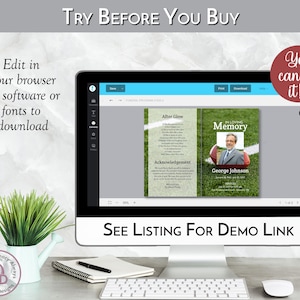 Football Fan Funeral Program Template, Obituary/order of Service ...